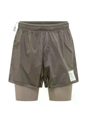 Satisfy Techsilk Layered Shorts - Brown