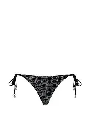 Philipp Plein Monogram Strass Swimming Brief - Black