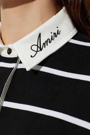 Amiri Striped Pattern Polo