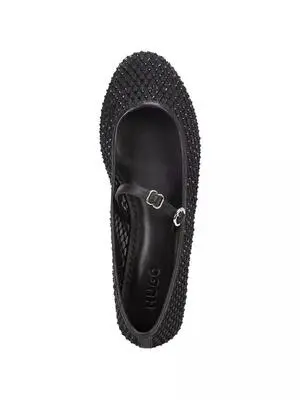 Hugo Embellished Strap-detail Ballet Flats
