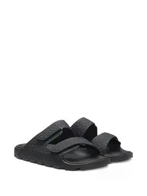 Hugo Textured Strap Slides - Black