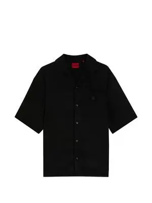 Hugo Logo-detail Shirt - Black