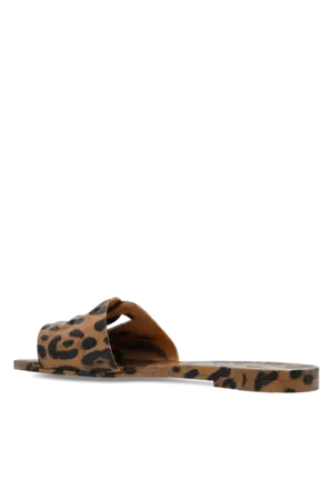 Dolce & Gabbana Leopard Print Flat Slides