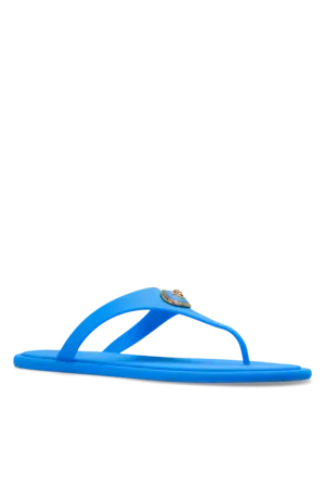 Versace Rubber Flip-flops With Medusa Medallion - Blue