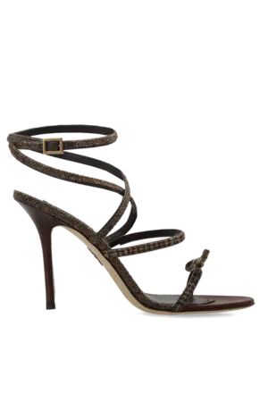Dsquared2 Strappy Stiletto Sandals With Bow Detailing - Brown