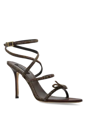 Dsquared2 Strappy Stiletto Sandals With Bow Detailing
