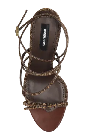 Dsquared2 Strappy Stiletto Sandals With Bow Detailing