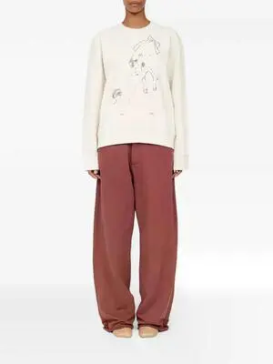 MAISON MARGIELA Horse Print Sweatshirt - Neutrals