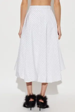 Moschino Asymmetrical Pinstriped Skirt