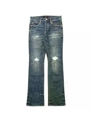 PURPLE BRAND P002 Mid-rise Slim-fit Distressed Jeans - Blue