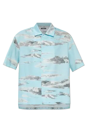 Moschino Shirt With Print - Light Blue