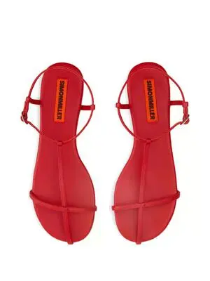 SIMONMILLER Leather Cage Flat Sandals