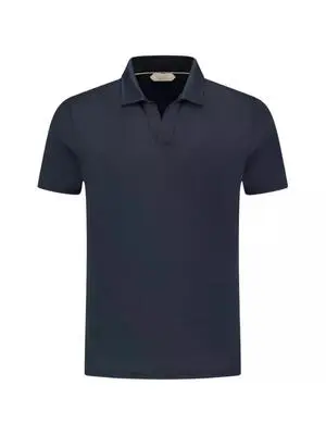 AURELIEN Buttonless Cotton T-shirt - Blue