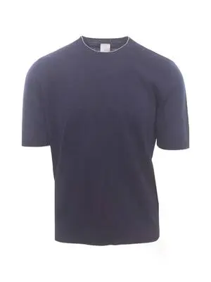 Eleventy Contrast-trim T-shirt - Blue