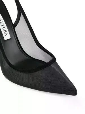 AQUAZZURA Bow Tie Mesh Heeled Pumps