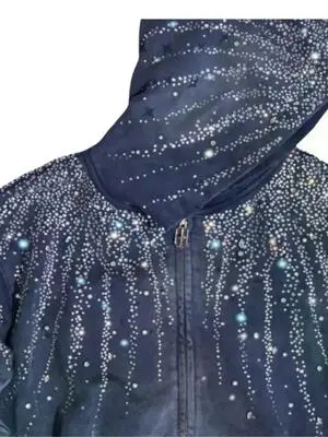 BIRTH OF ROYAL CHILD Steller Diamond Crystal-embellished Hoodie - Blue