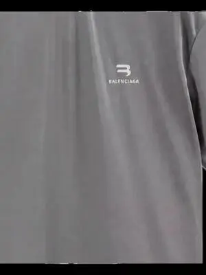 Balenciaga Sporty B Logo-print T-shirt - Grey