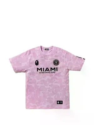 A BATHING APE X Inter Miami Camo-print Logo-print T-shirt - Pink