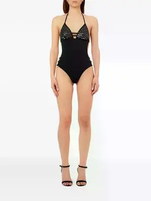 Liu Jo Embellished Cutout Swimsuit - Black