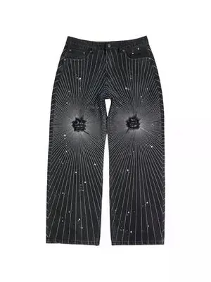 BIRTH OF ROYAL CHILD Radiant Beam Distressed Jeans - Black