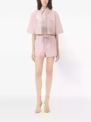 Valentino Garavani Gingham Check Cotton Shorts