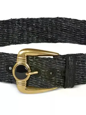 Etro Embellished Buckle Woven Belt
