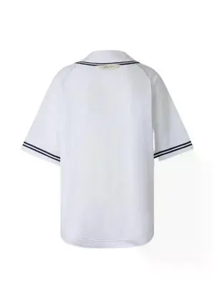 Jacquemus The Baseball Striped-trim Embroidered-logo Shirt