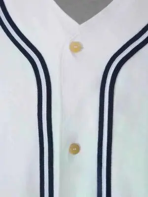 Jacquemus The Baseball Striped-trim Embroidered-logo Shirt