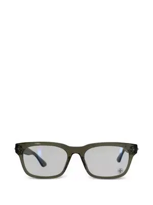 Chrome Hearts Vagilante Rectangle Frame Eyeglasses - Green
