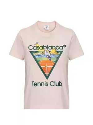 Casablanca Tennis Club Graphic Print T-shirt - Pink