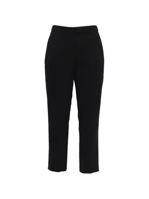 Theory Cropped Slim Fit Trousers - Black