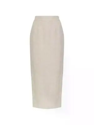 Posse Emma Elasticated Long Skirt - Neutrals