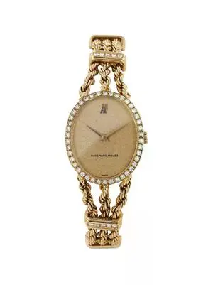 AUDEMARS PIGUET 1981 Oval Diamond Bezel Watch - Gold