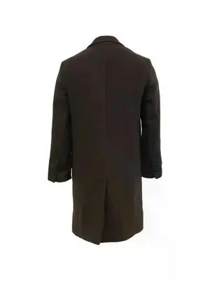 AMI Paris Single-breasted Wool Coat - Brown