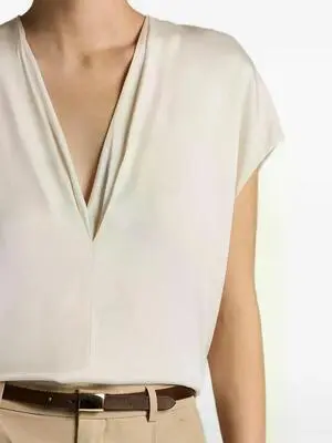 Vince Cap Sleeve V-neck Top