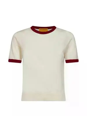 Guest In Residence Featherweight Cashmere T-shirt - Neutrals