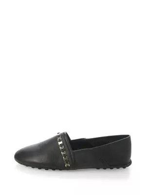 FERRAGAMO Chain-strap Leather Ballet Flats