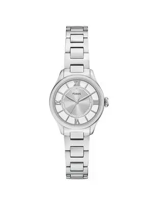 Fossil Gilmore 30mm Watch With Roman Numeral Indices - Silver