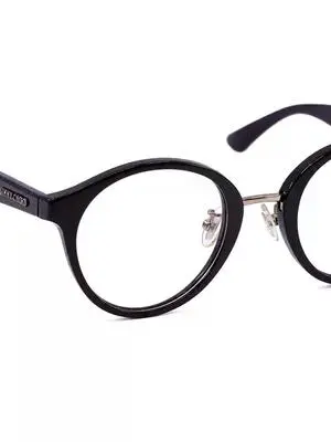 JIMMY CHOO Round-frame Glitter-embellished Glasses