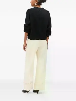 Another Tomorrow Ribbed Cropped Cardigan