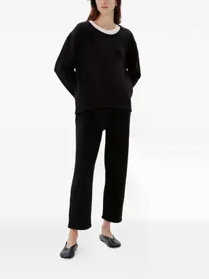 Another Tomorrow Scoop-neck Long Sleeve Sweatshirt