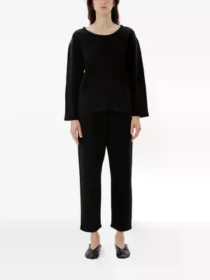 Another Tomorrow Scoop-neck Long Sleeve Sweatshirt