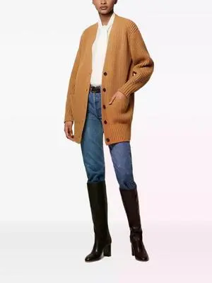 Another Tomorrow Ribbed-knit Cashmere Cardigan