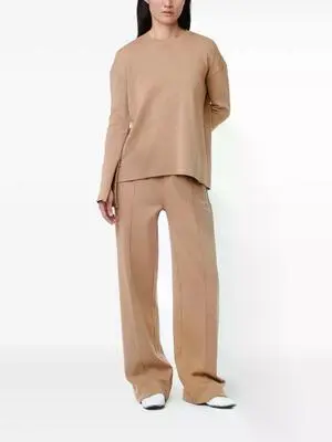 Another Tomorrow Seamed Long-sleeve Top