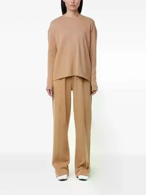 Another Tomorrow Seamed Long-sleeve Top