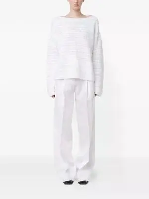 Another Tomorrow Textured Knit Sweater