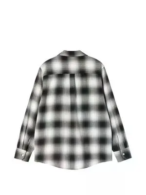 Carhartt Work In Progress Check-pattern Logo-patch Shirt - Black