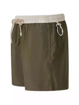 Fedeli Swim Shorts With Drawstring Waistband - Green