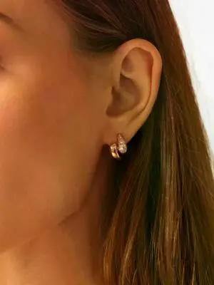 DANA REBECCA DESIGNS Taylor Elaine Diamond Hoop Earrings - Gold