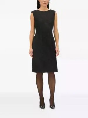Another Tomorrow Sleeveless Tweed Mini Dress